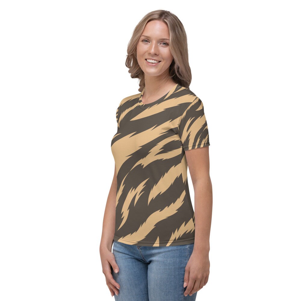Tiger Stripe Women's Full Print T-shirt, Gift for Her, Birthday Gift ...