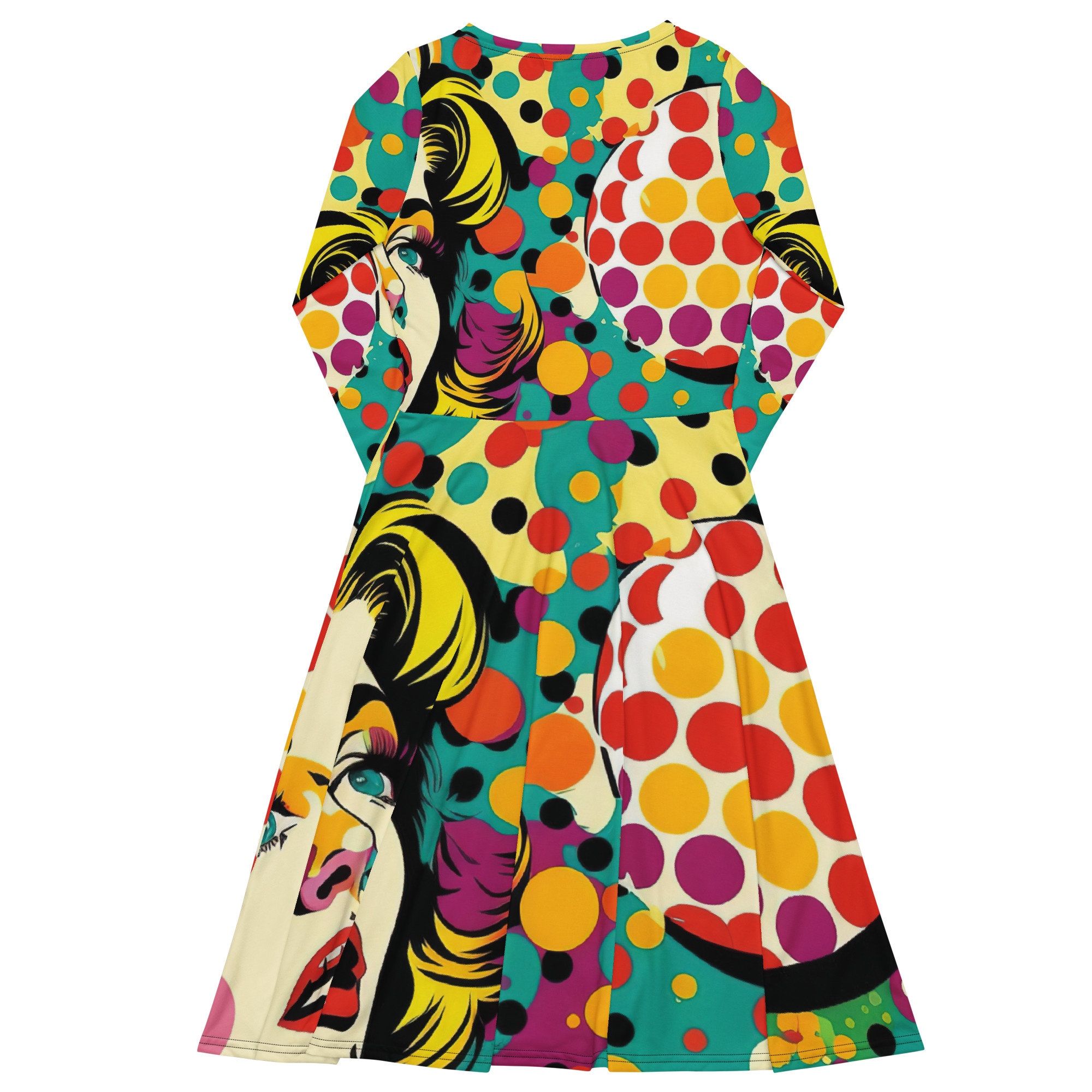 Pop Art Andy Warhol Midi Dress: Long Sleeve Wearable Art - Etsy