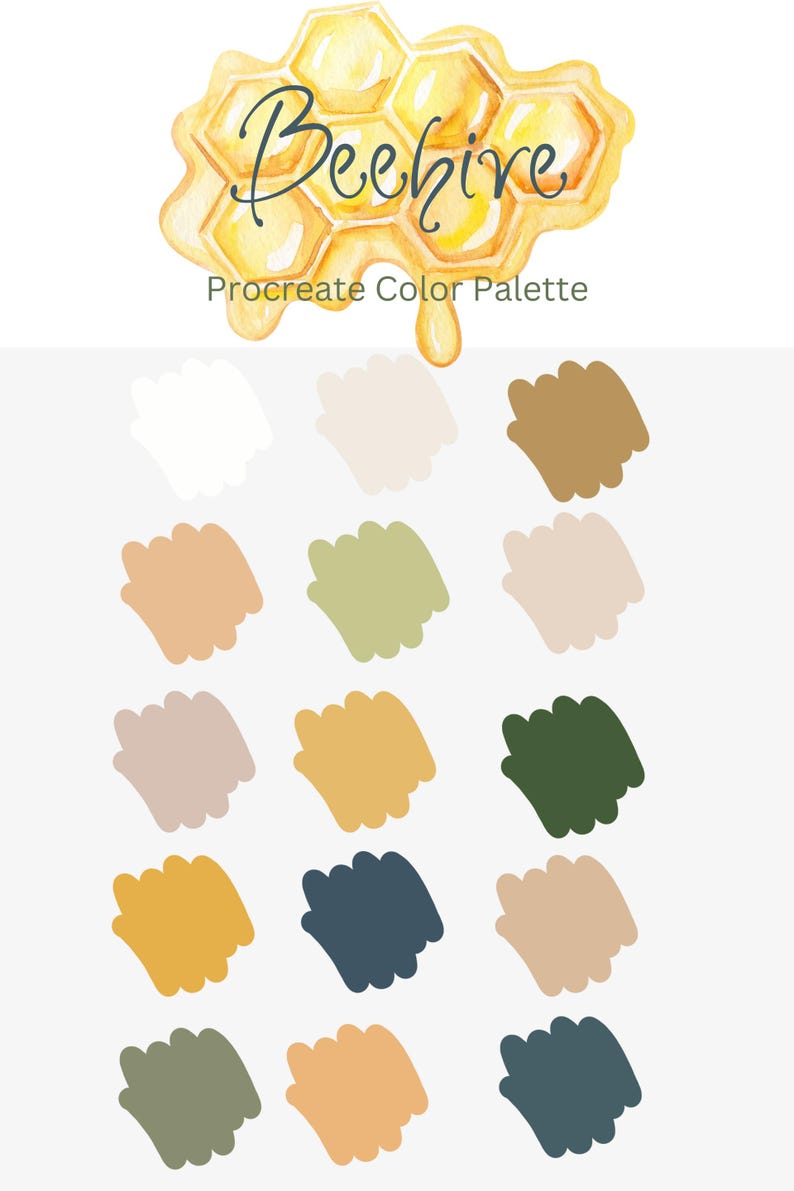 Beehive Procreate Color Palette, 15 Colors - Etsy
