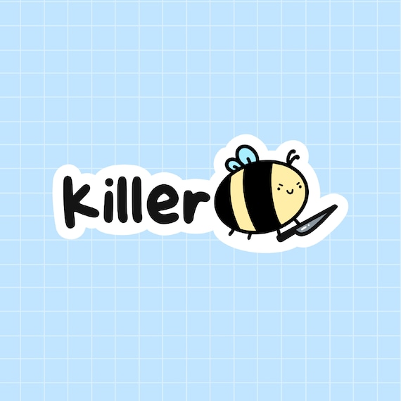 Killer Bee Vinyl Sticker Cute Sticker for Laptop Notebook - Etsy