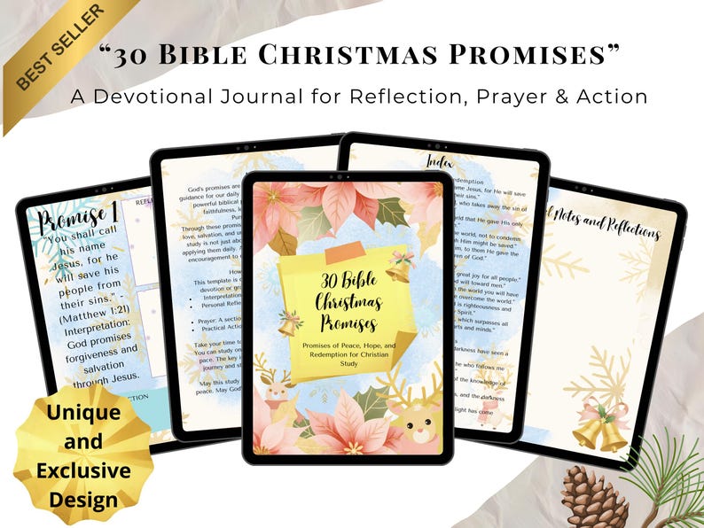 30 Bible Christmas Promises Devotional Journal | Christian Advent ...