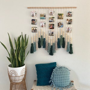 Wall Hanging Decor in Blue and Green Colors, Eucalyptus Inspired ...