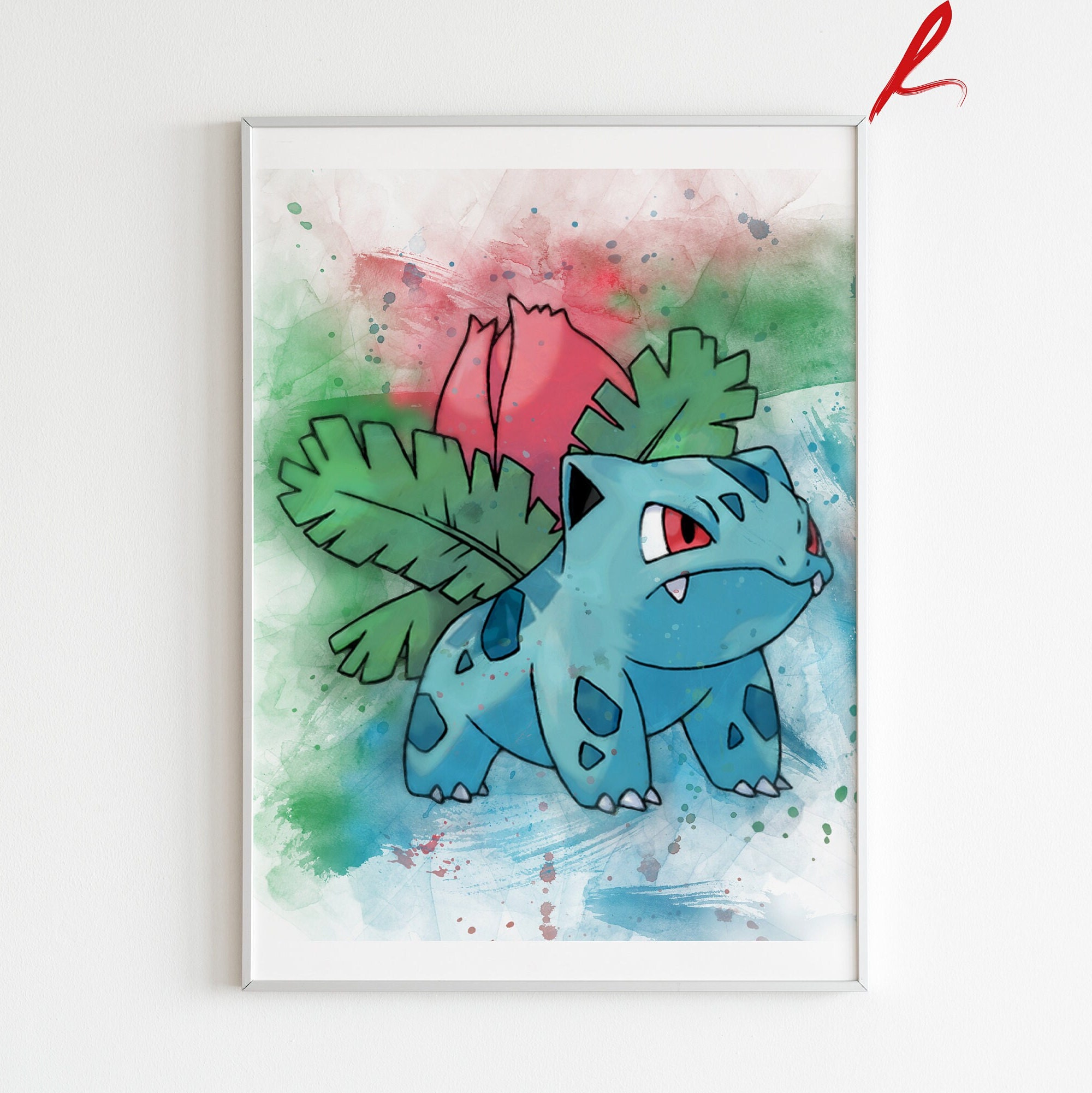 Pokemon Evolve Wall Poster Bulbasaur Evolve Charmender - Etsy