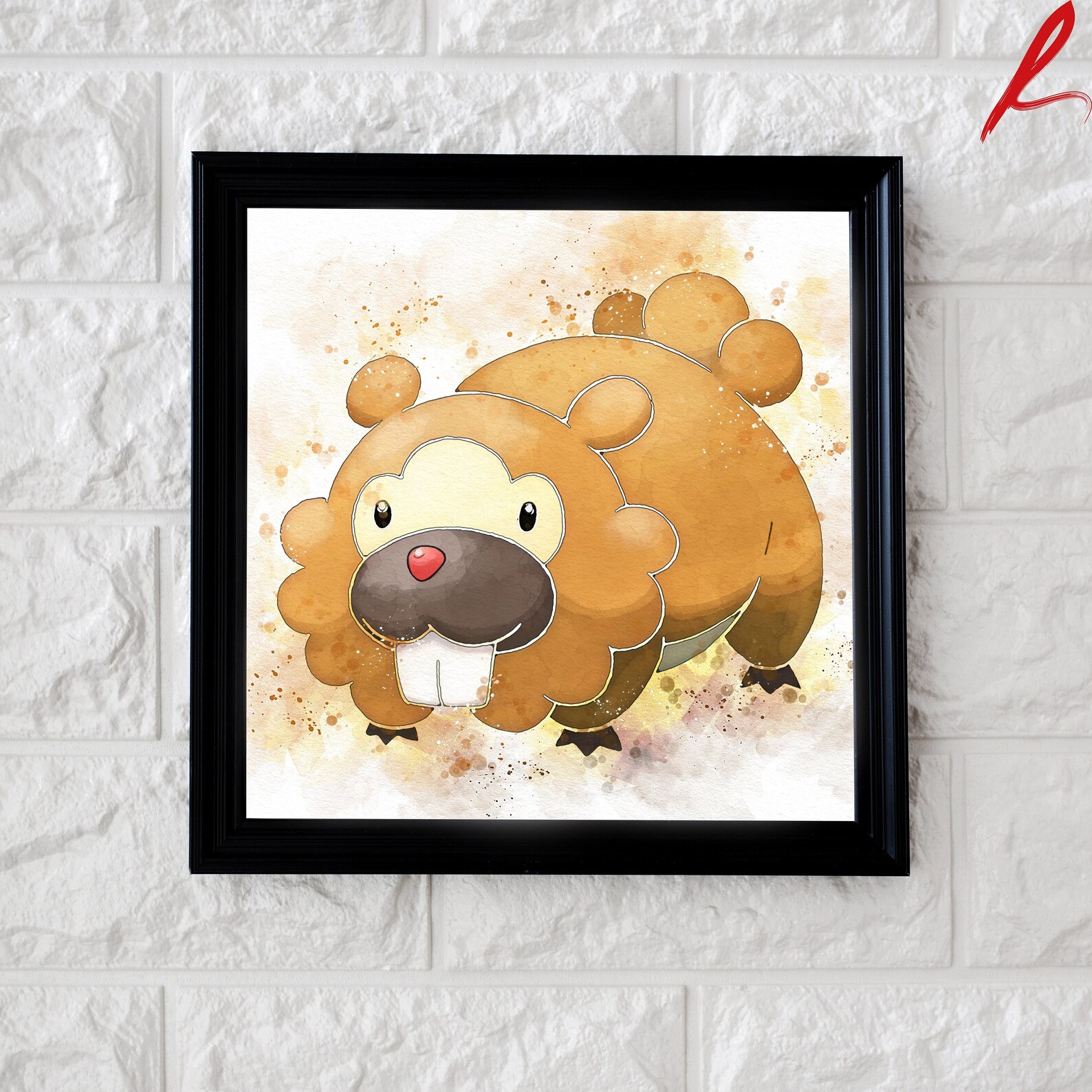 Bidoof Watercolor Pokémon Art Print - Digital Download Bidoof Poster ...