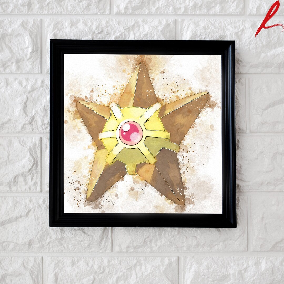 Staryu Watercolor Pokémon Art Print Digital Download Staryu Poster ...