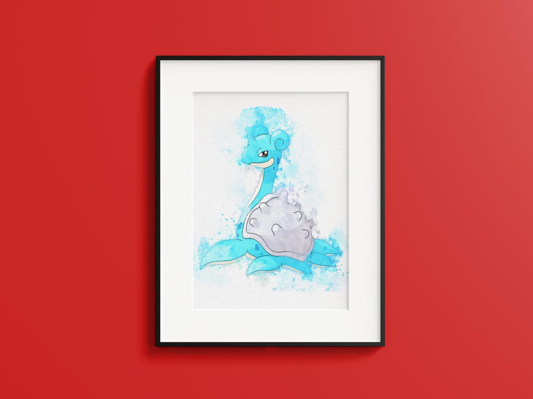 Lapras Watercolor Pokémon Art Print Digital Download Lapras Poster ...