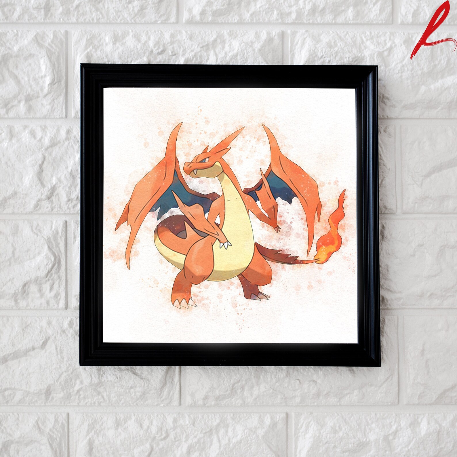 Printable Mega Charizard Poster, Mega Charizard Pokemon Digital Print ...