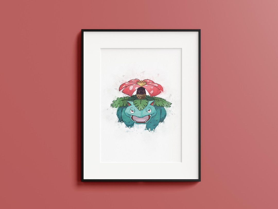 Venusaur Watercolor Pokémon Art Print Digital Download Venusaur Poster ...