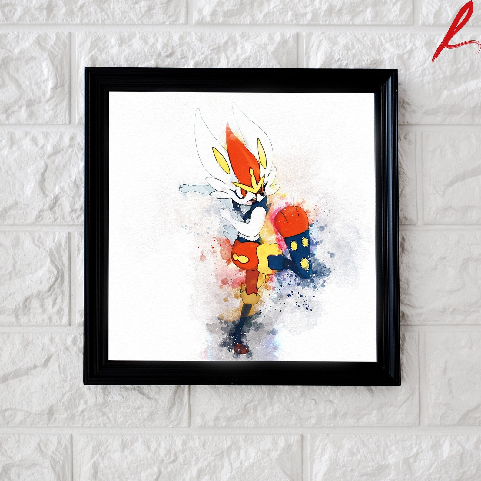 Printable Cinderace Poster, Cinderace Pokemon Digital Print, Pokemon ...