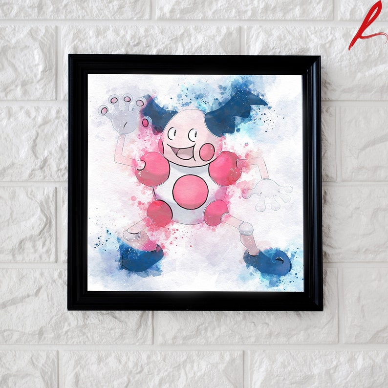 Printable Mr.mime Poster, Mr.mime Pokemon Digital Print, Pokemon Party ...