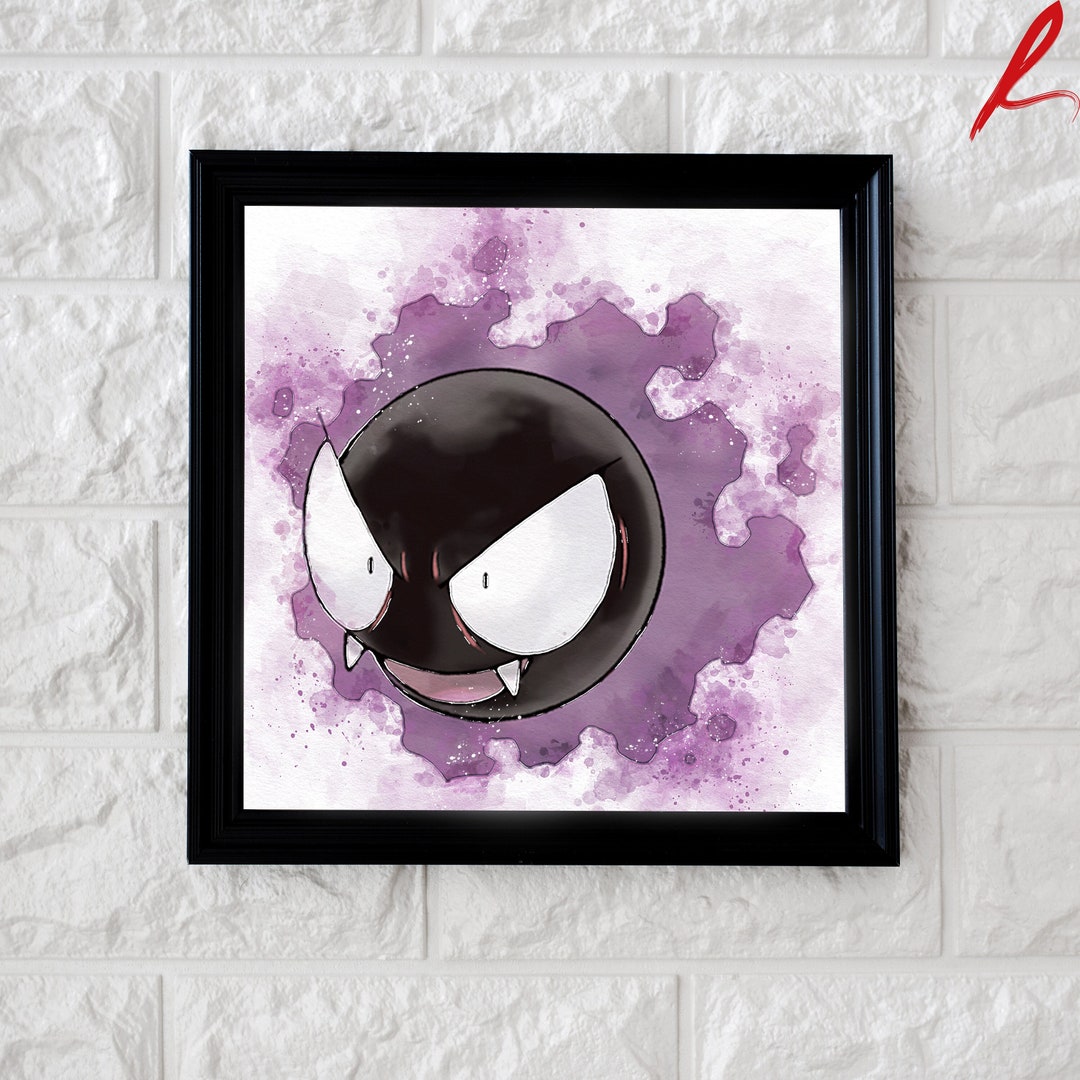 Printable Gastly Poster, Gastly Pokemon Digital Print, Pokemon Party ...