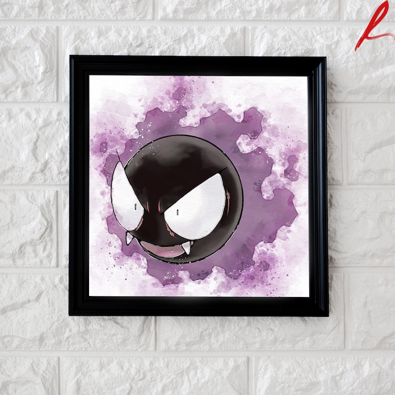 Printable Gastly Poster, Gastly Pokemon Digital Print, Pokemon Party ...