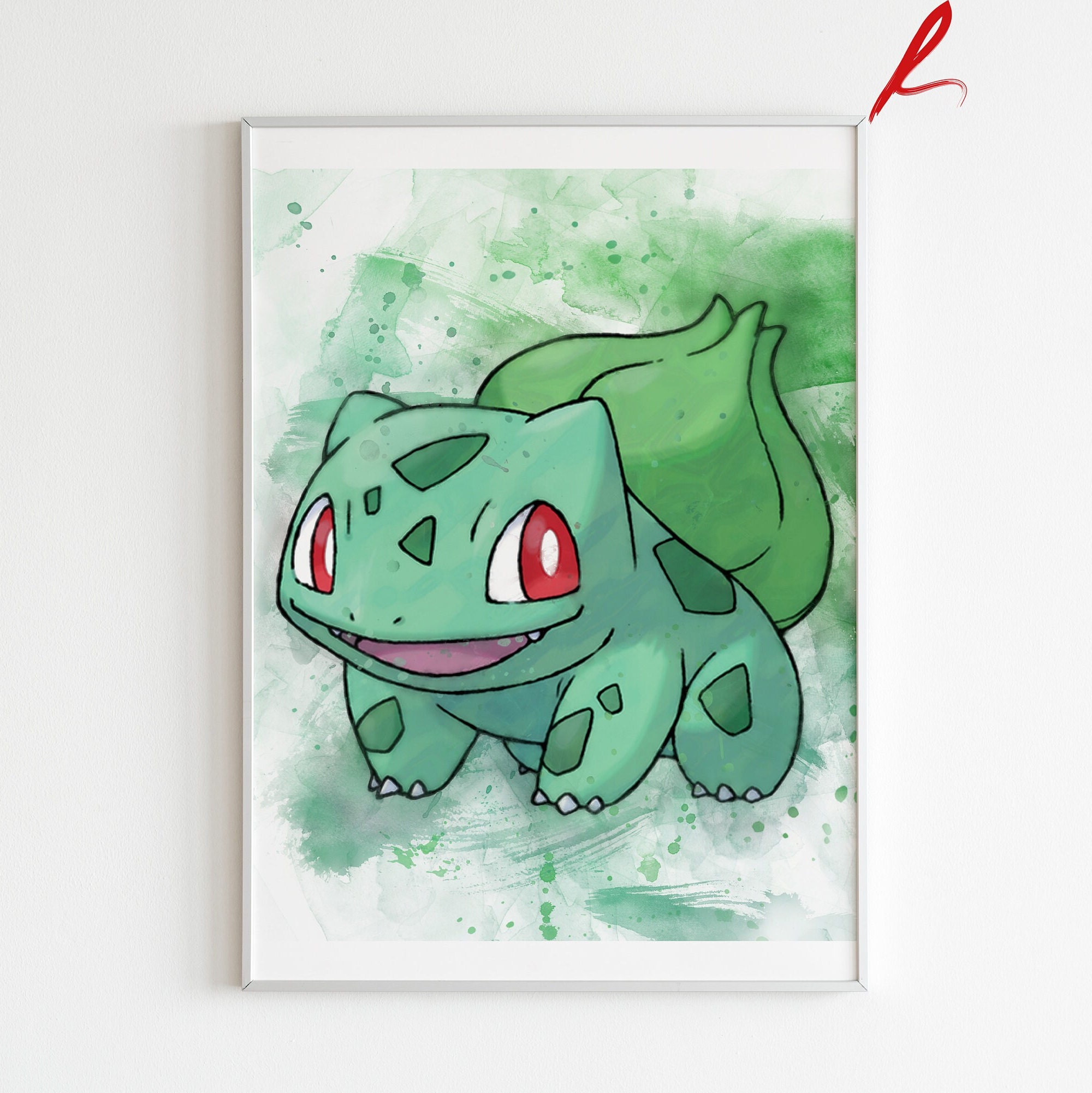 Pokemon Evolve Wall Poster Bulbasaur Evolve Charmender - Etsy