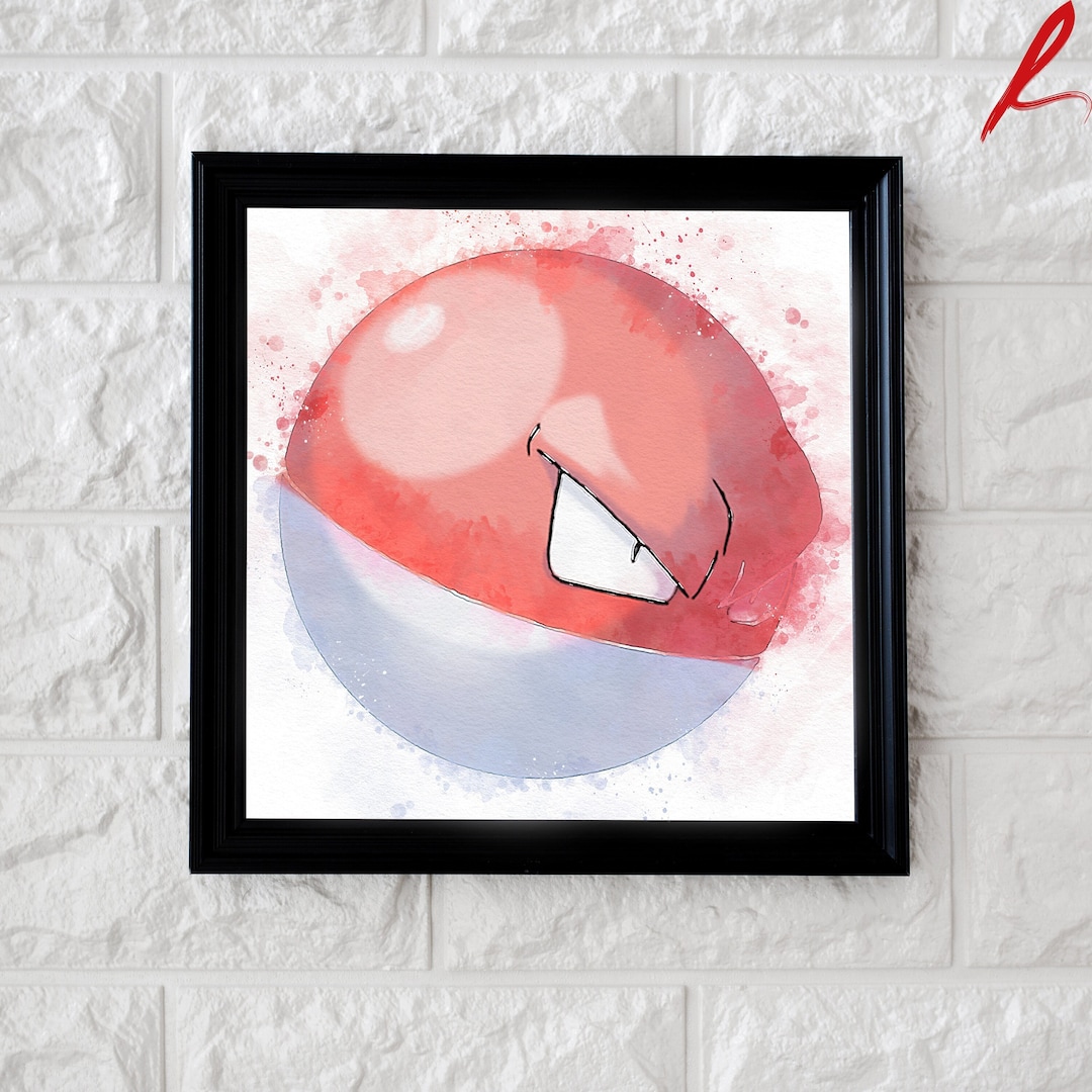 Voltorb Watercolor Pokémon Art Print Digital Download Voltorb Poster ...