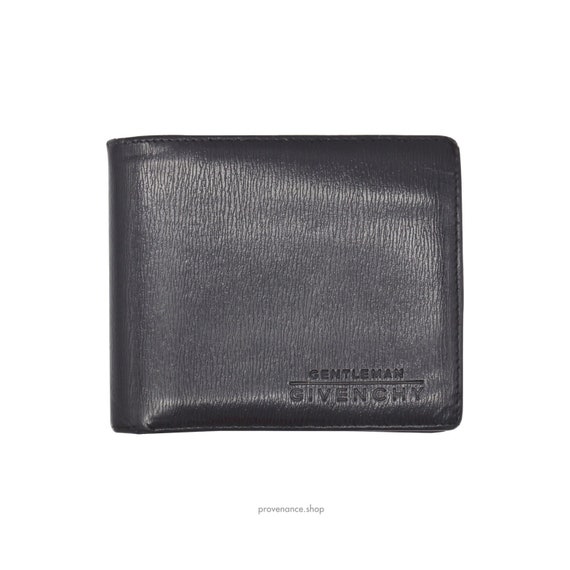 Givenchy Gentleman Bifold Wallet Black Leather Etsy