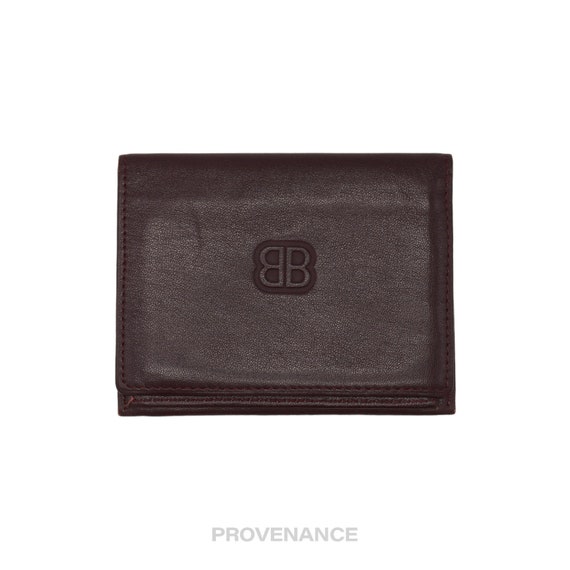 Balenciaga BB Logo Bifold Wallet - Deep Burgundy - Gem