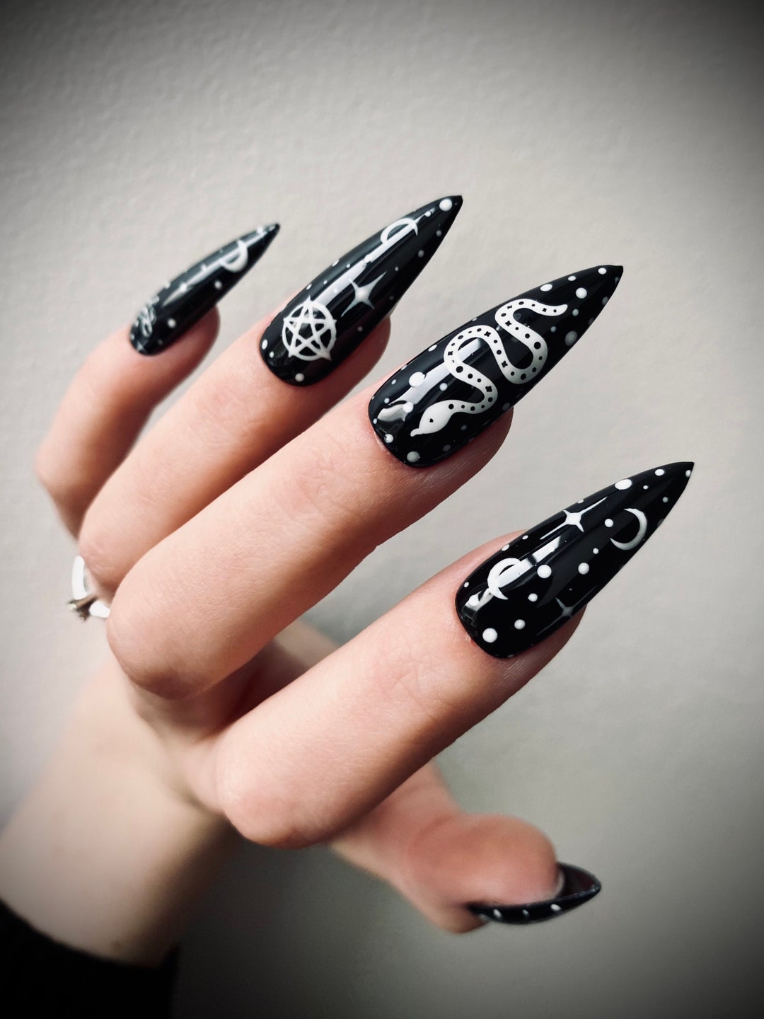 Black White Occult Gothic Demonic Alternative Spooky Halloween Witchy ...