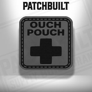 Ouch Pouch First Aid Patch – Red Leatherette Hook and Loop or Iron-on Med Kit Patch - Etsy
