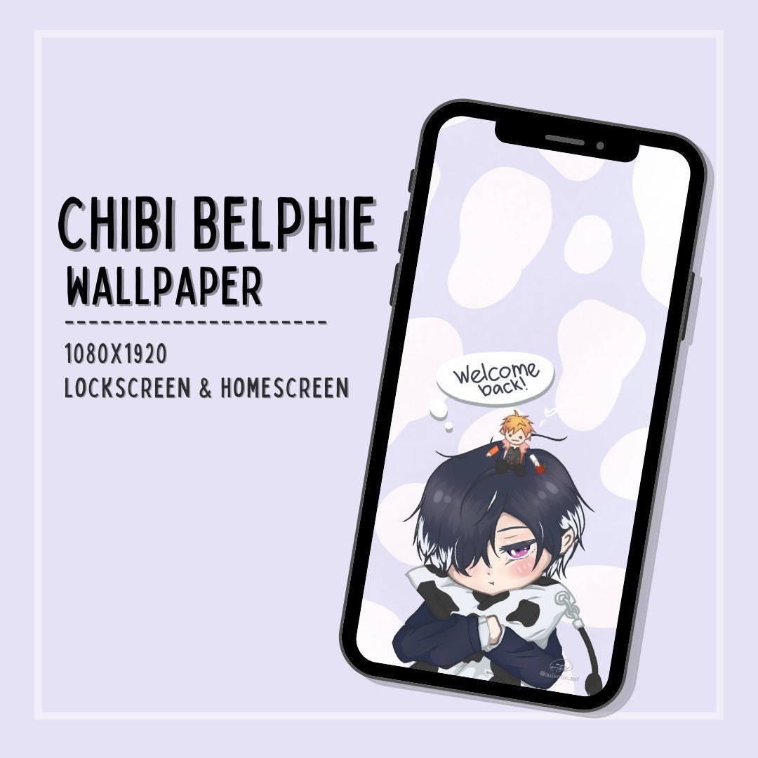 Chibi Belphegor Wallpaper Obey Me Shall We Date Fanart INSTANT DIGITAL DOWNLOAD Illustrated ...