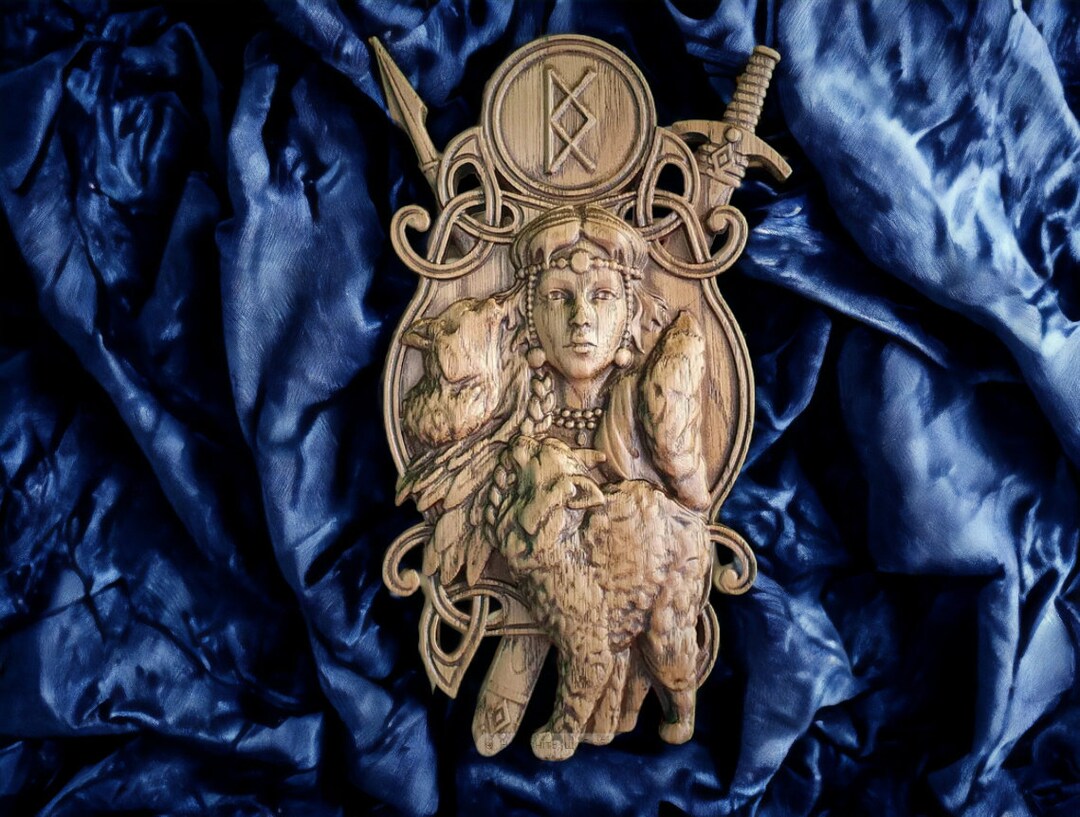 Freya Goddess, Celtic Wood Carving - Etsy
