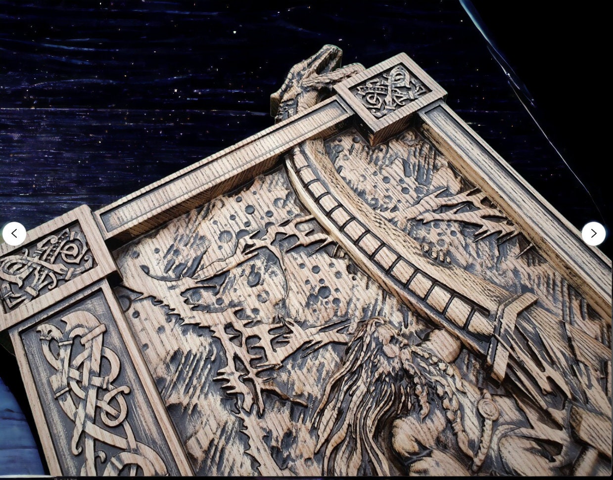 Thor Wooden Statue, Wood Carving Altar - Etsy