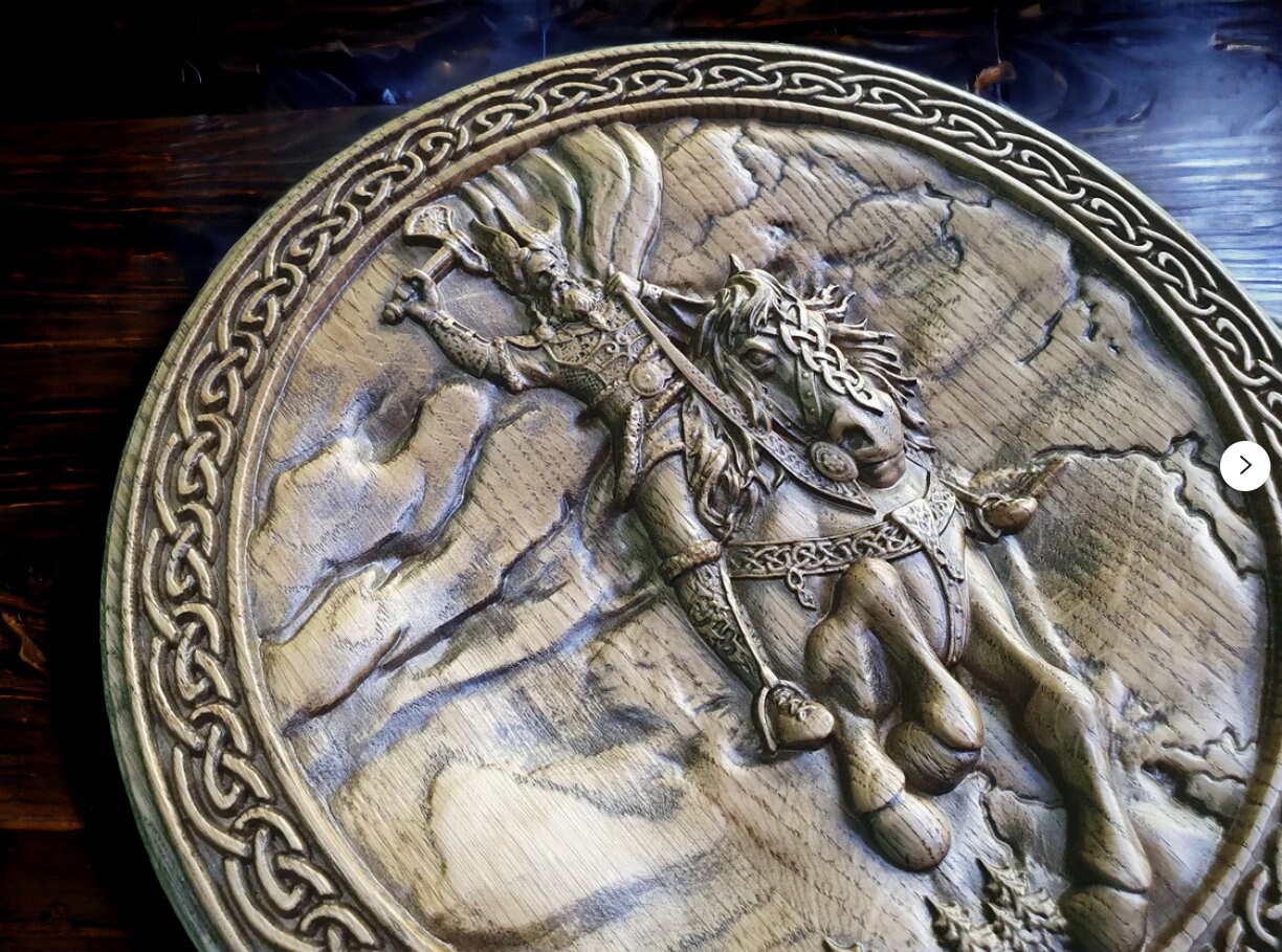 PERUN God ,god Statue Altar Perun Statue, Wall Decor - Etsy