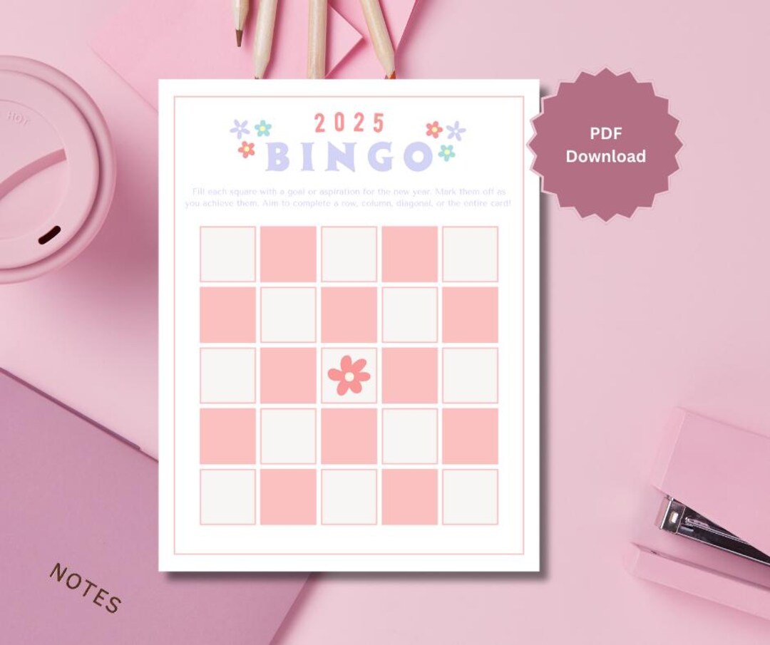 New Years Bingo Card | 2025 Bingo Card | Printable Bingo Card | PDF ...