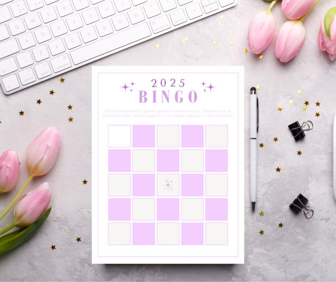 New Years Bingo Card | 2025 Bingo Card | Printable Bingo Card | PDF ...