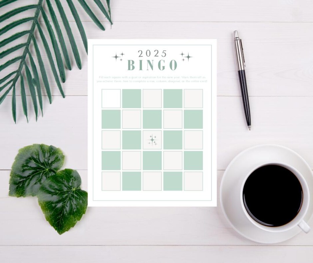 New Years Bingo Card 2025 Bingo Card Printable Bingo Card PDF Download ...