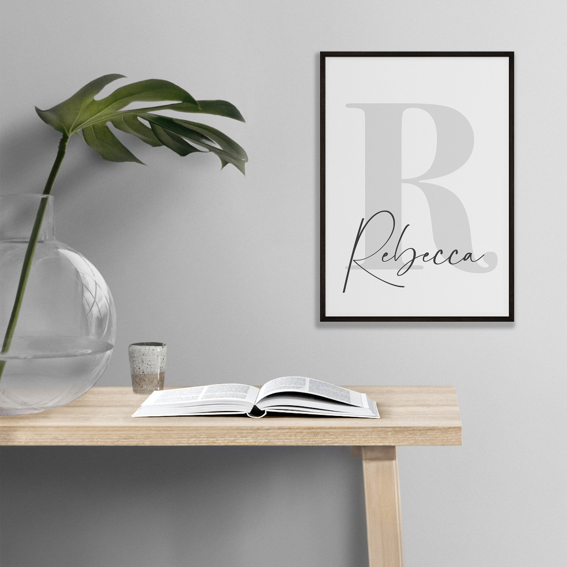 Personalised Name and Initial Print - Etsy