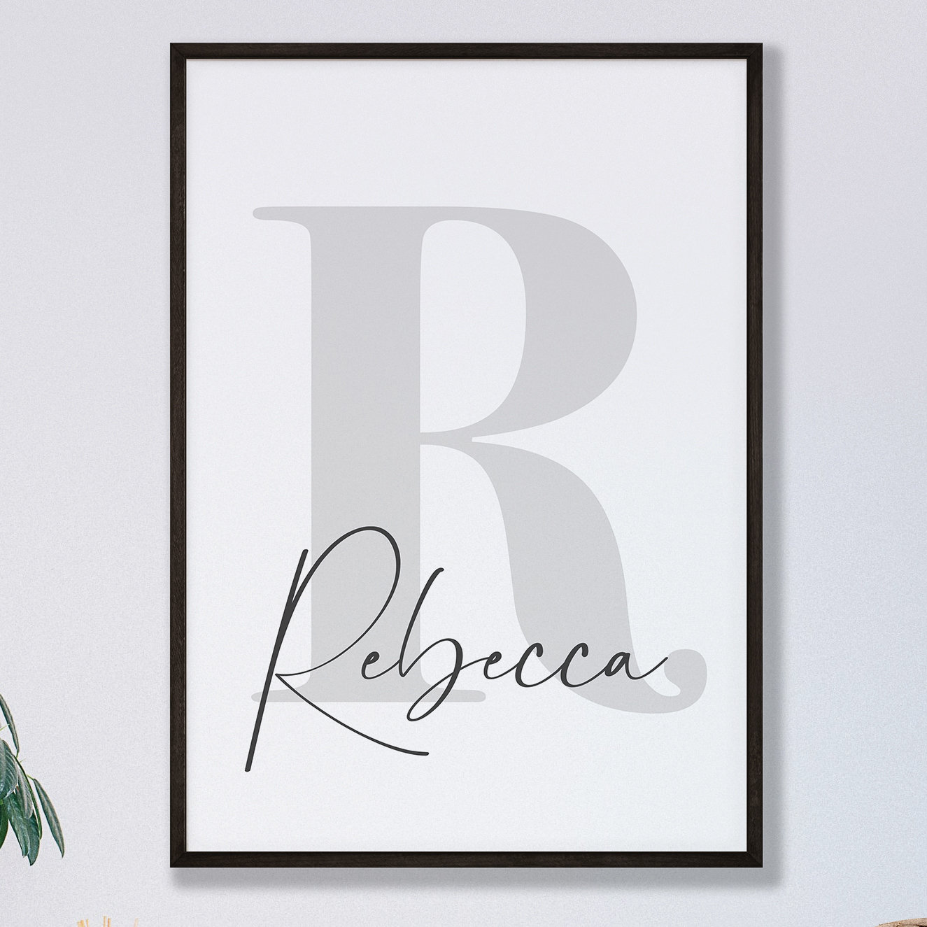 Personalised Name and Initial Print - Etsy