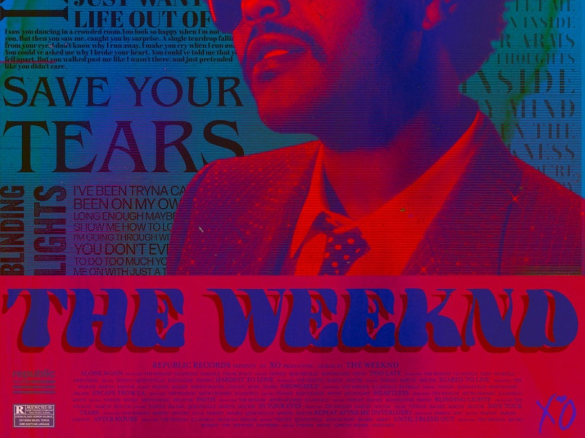 The Weeknd After Hours Album Cover Graphic Design Poster Digital Print ...