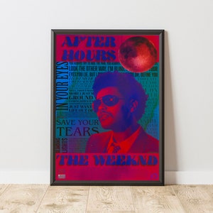 The Weeknd After Hours Album Cover Graphic Design Poster Digital Print ...