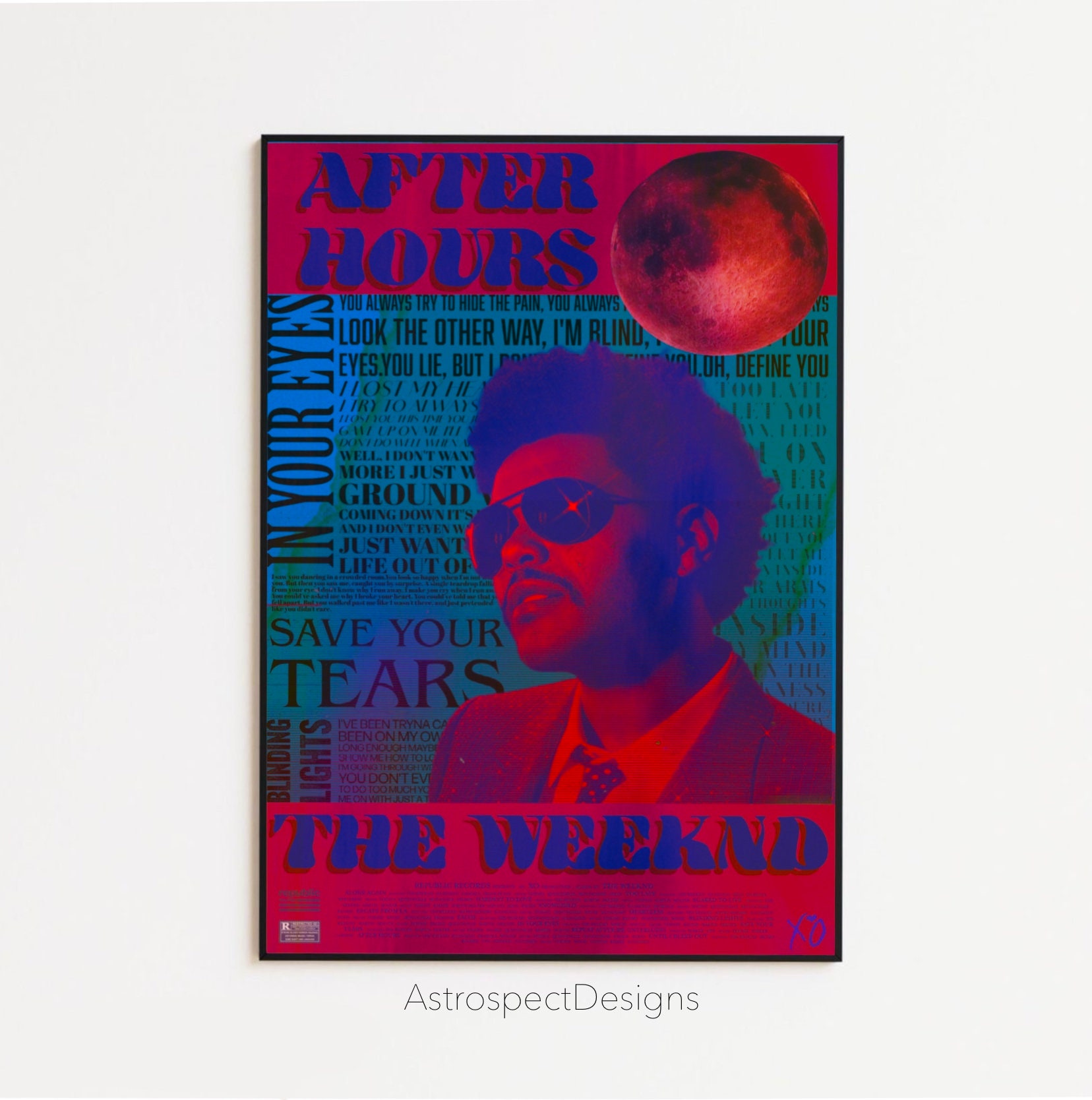 The Weeknd After Hours Album Cover Graphic Design Poster Digital Print ...