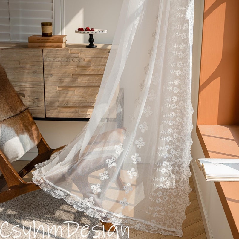 Sheer Lace Curtains - Etsy
