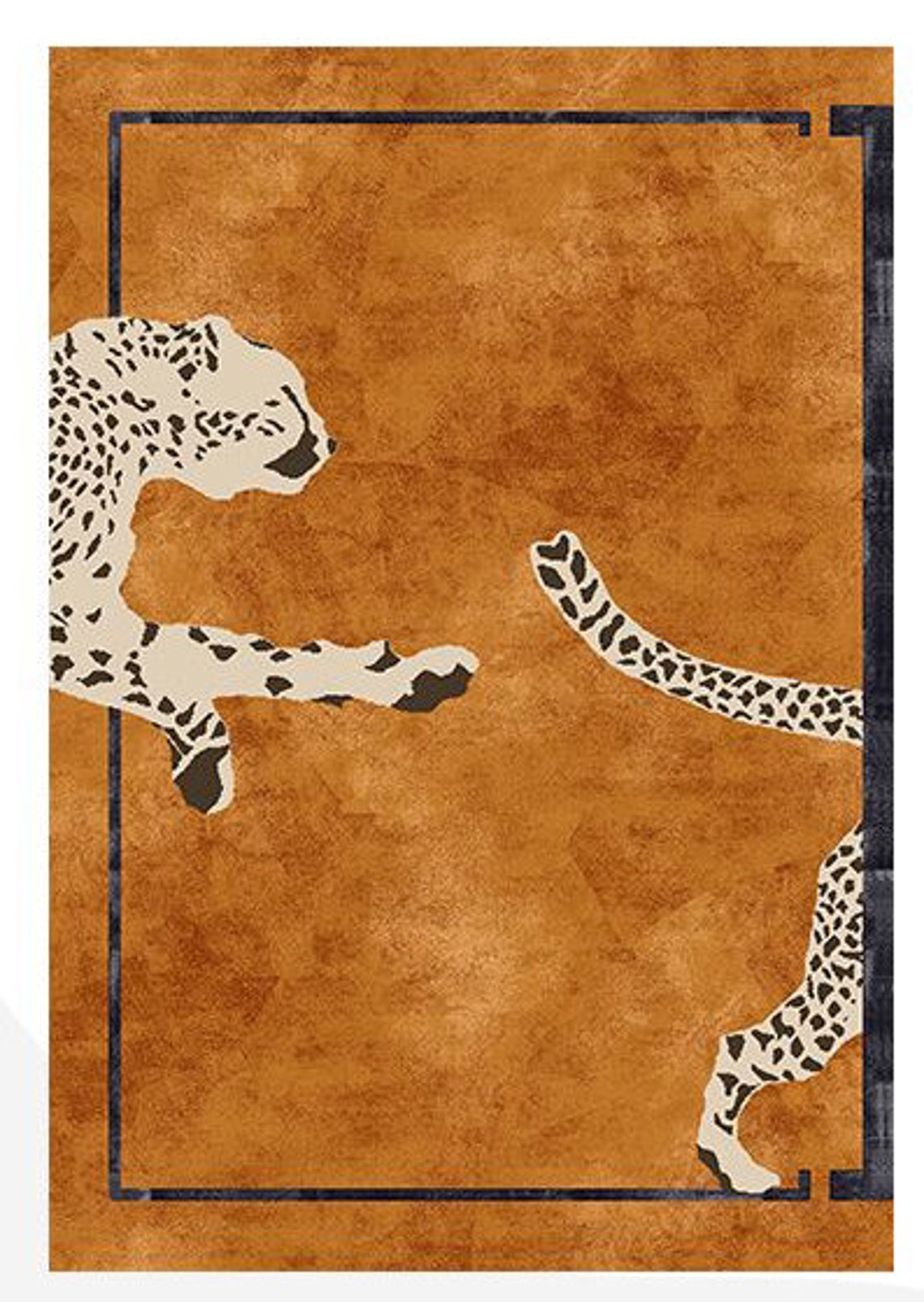 Modern luxury style leopard pattern rug / stylish rug / living | Etsy