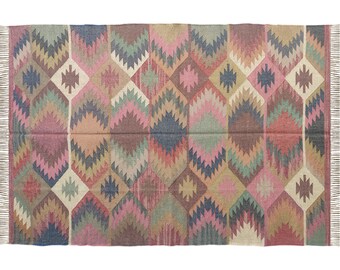 Handwoven Jute Kilim Rug 5x8 Ft - Etsy UK