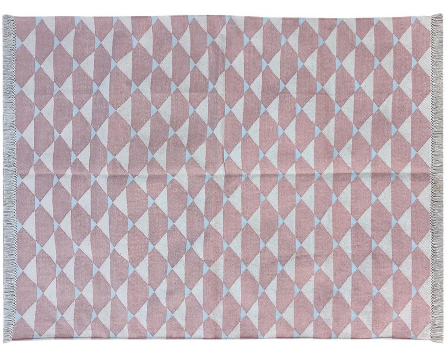 5' X 7' Ft Cotton Geometric Pattern Rugs Modern Pink - Etsy