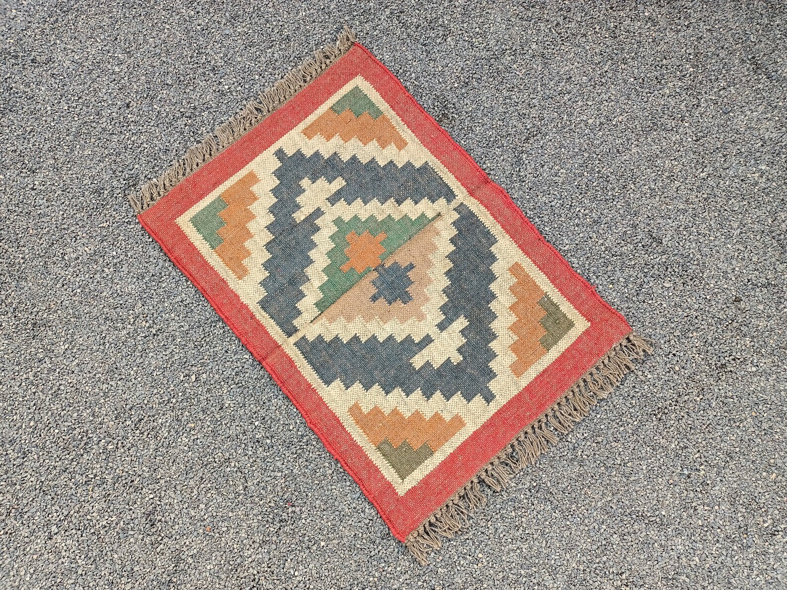Handmade KILIM Rug, Multicolor Jute Rug Wool Rug Kilim Dhurrie ...