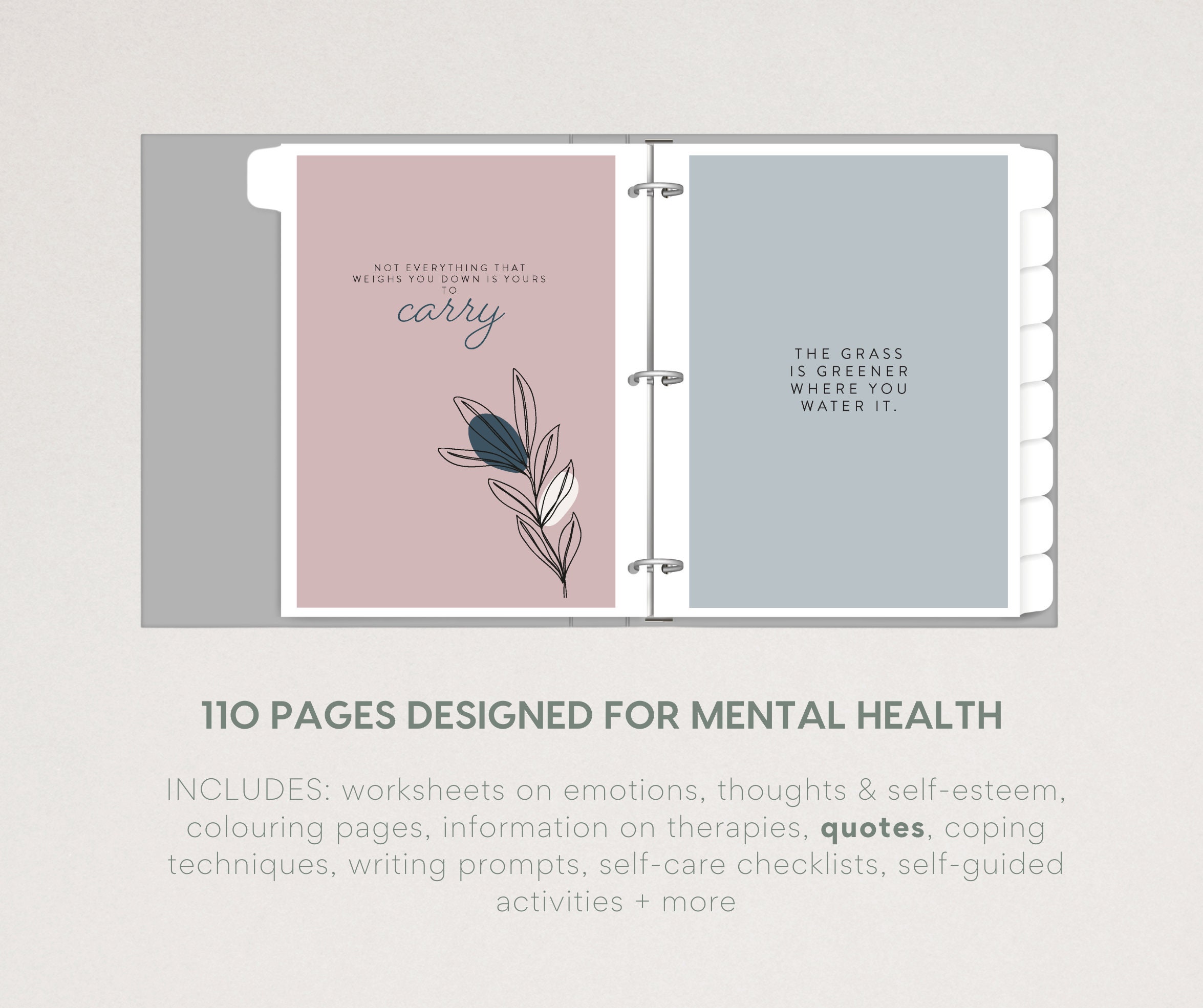 Therapy Journal | Mental Health Journal | Journal Printable | Wellness ...