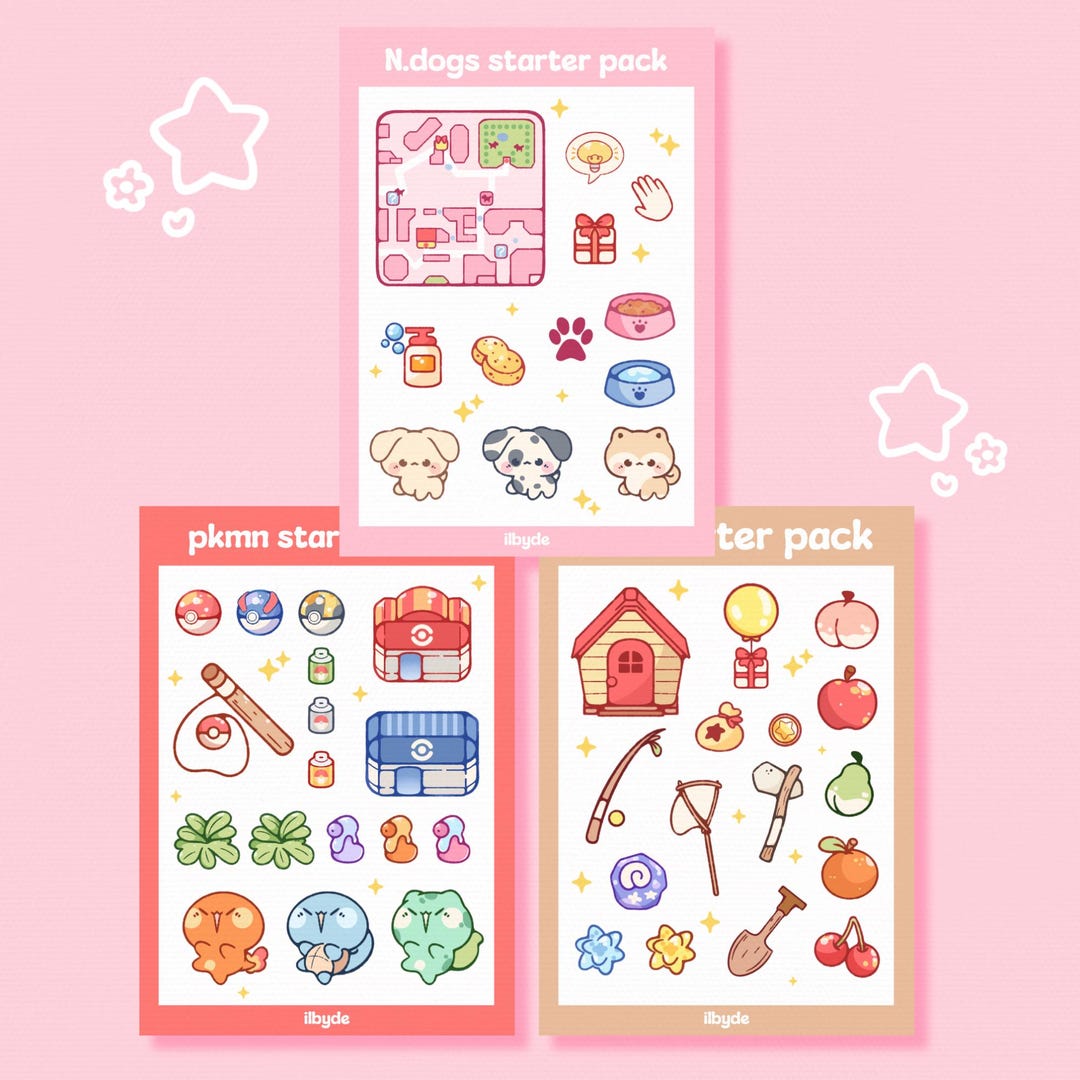 Game Nostalgia Stickersheet // Vinyl Sticker, Cute Stickers, Cute ...