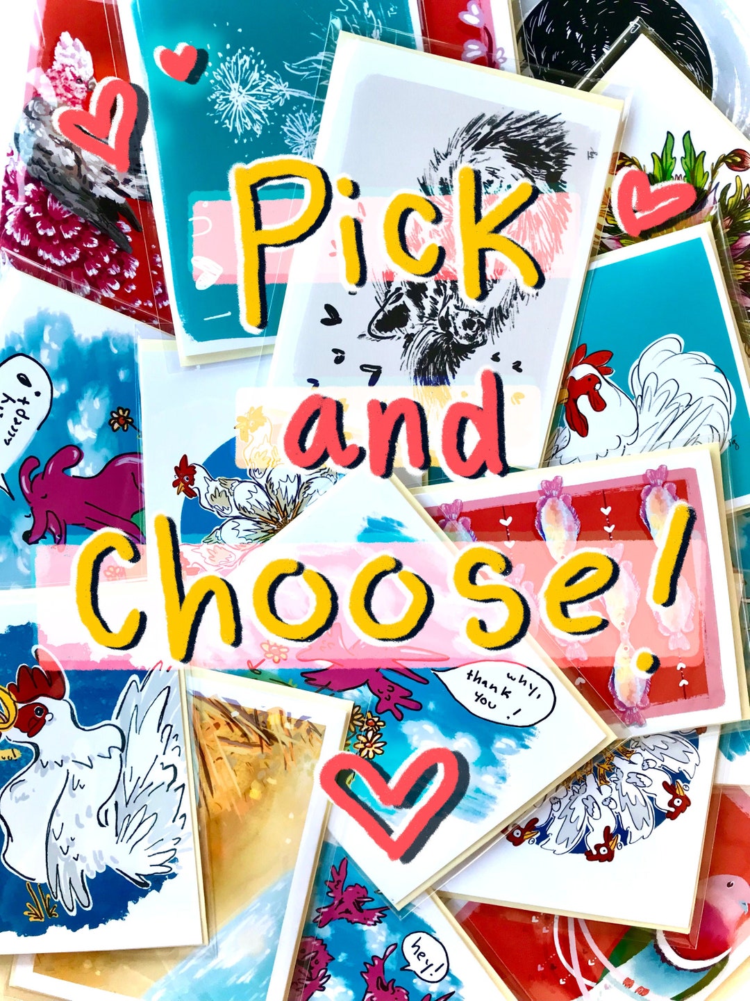 PICK AND CHOOSE Greeting Cards Blank A2 Size 5.5x4.25 - Etsy