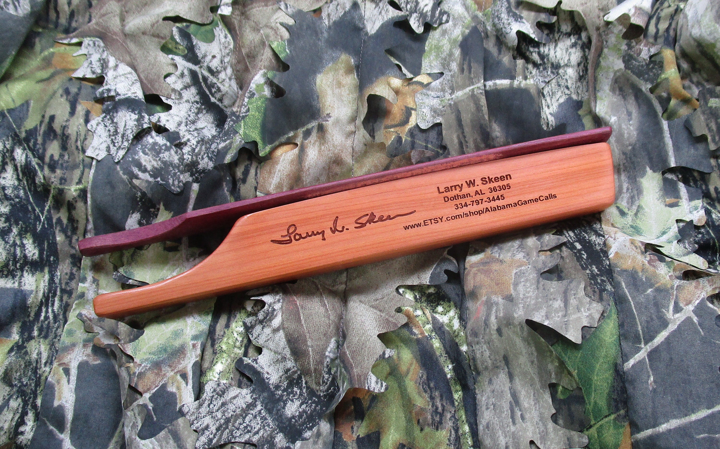 Turkey Long Box Call - Purpleheart Over Cedar - Etsy