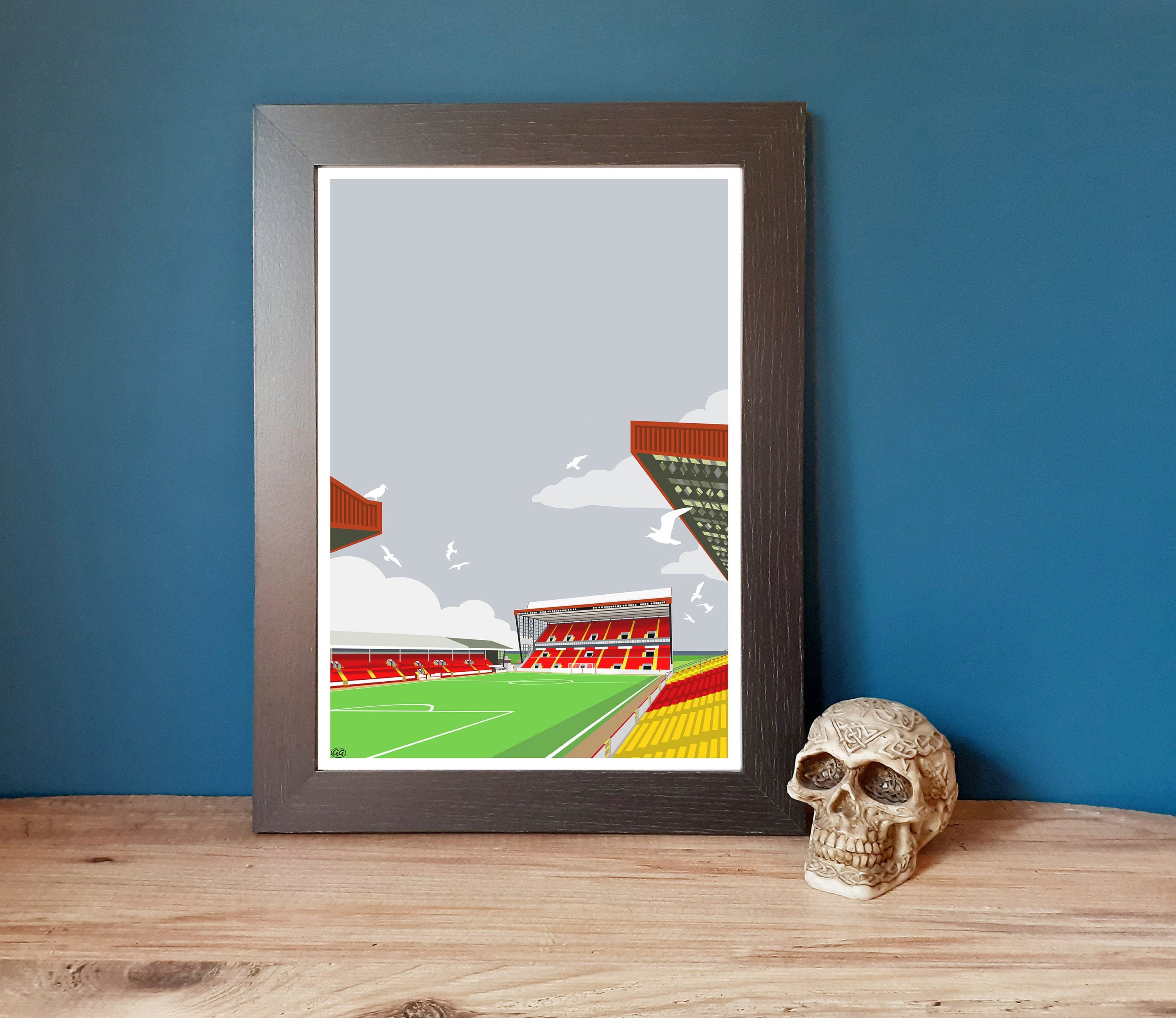 Aberdeen FC Pittodrie Stadium A4 Travel Poster Print - Etsy UK