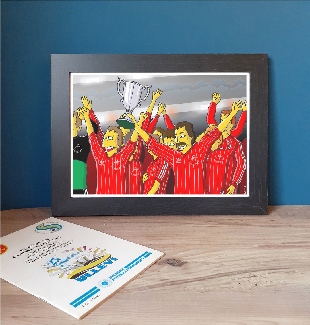 Aberdeen FC Simpsons-style Gothenburg 1983 A4 Print - Etsy
