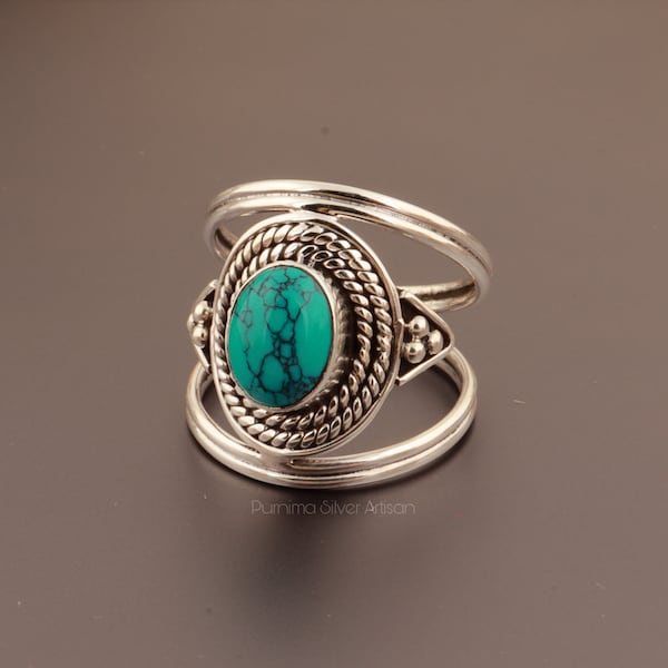 Turquoise Stone Ring - Etsy