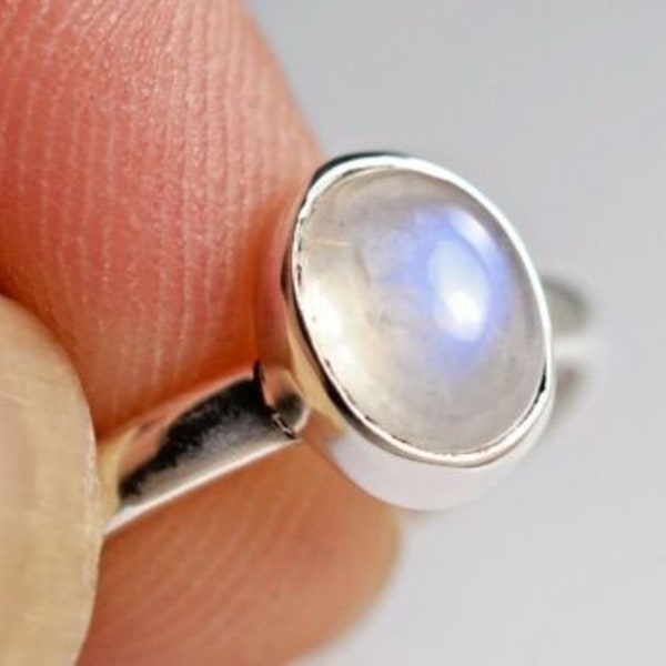 Moon Stone Ring - Etsy