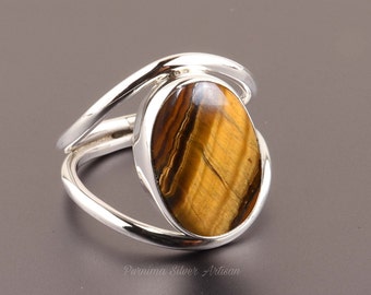 Tiger Eye Ring - Etsy