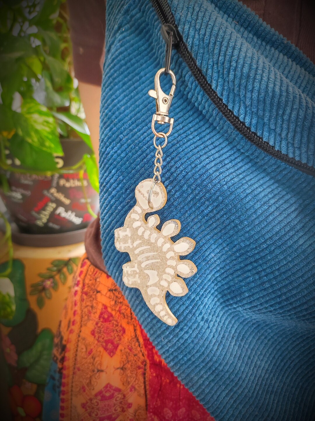 Dinosaur Skeleton Key Ring Jurassic Park Resin Key Ring - Etsy
