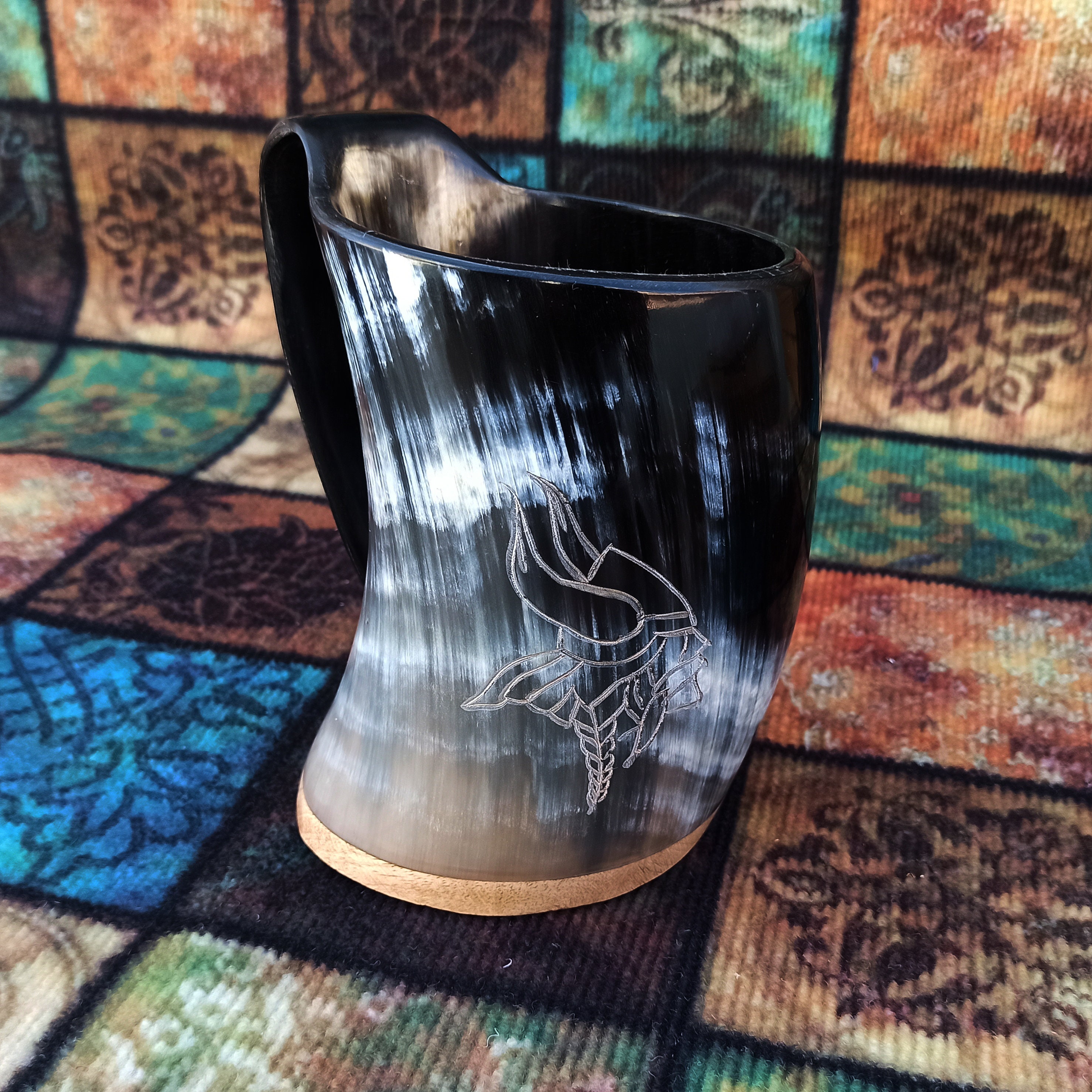 Handcrafted Horn Mug Viking Drinking Horn Mug for Adult Beer | Etsy India